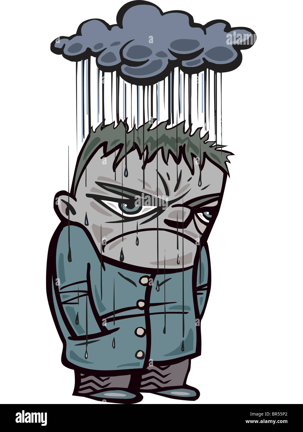 Cartoon grumpy man hi-res stock photography and images - Alamy