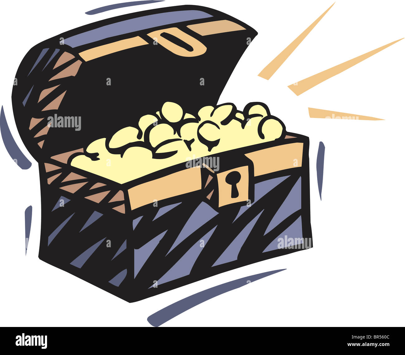 Drawing treasure chest hi-res stock photography and images - Alamy