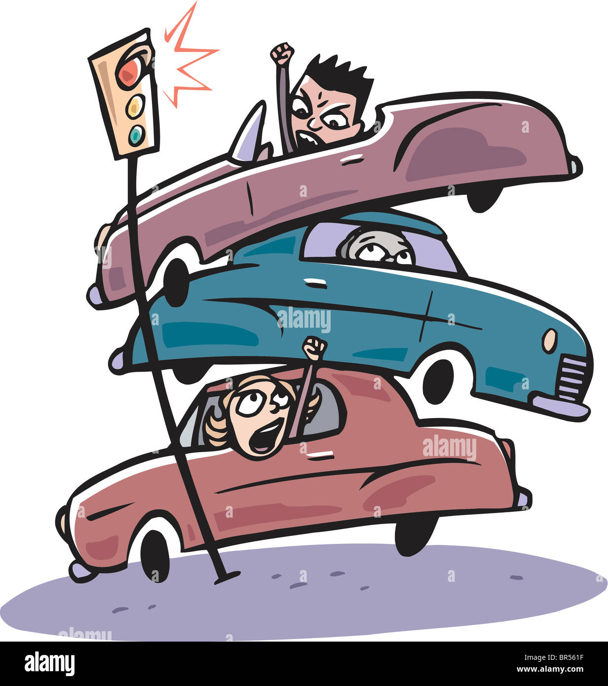 Car pile up hi-res stock photography and images - Alamy
