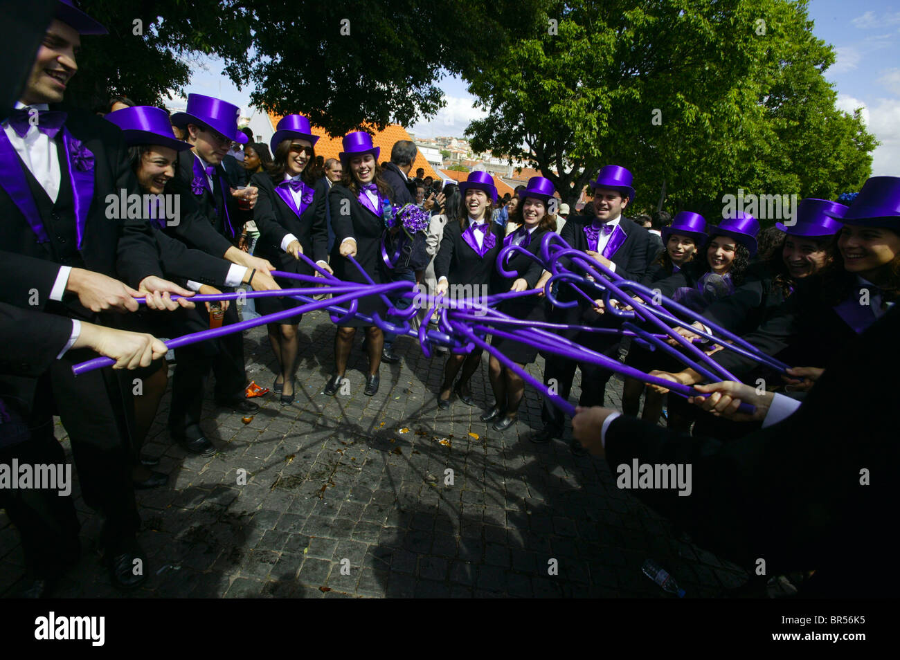 University of Coimbra students during the annual Queima das Fitas ...