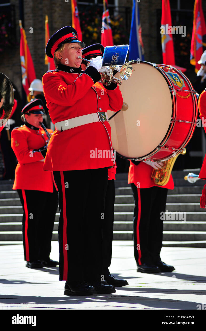 Fire Brigade Marching Band, London, England Stock Photo - Alamy