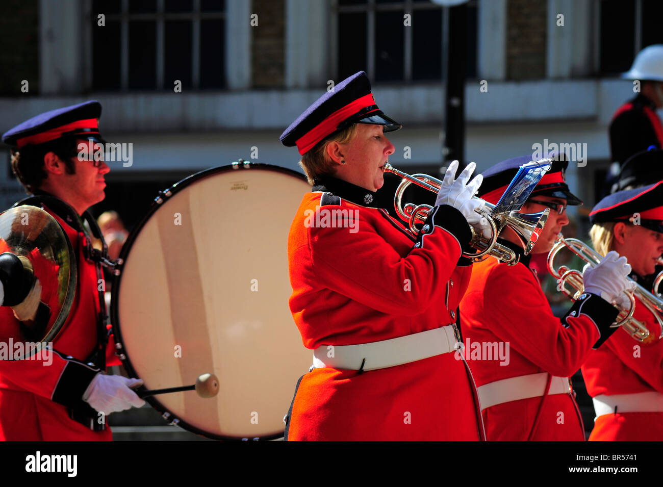 Fire Brigade Marching Band, London, England Stock Photo - Alamy