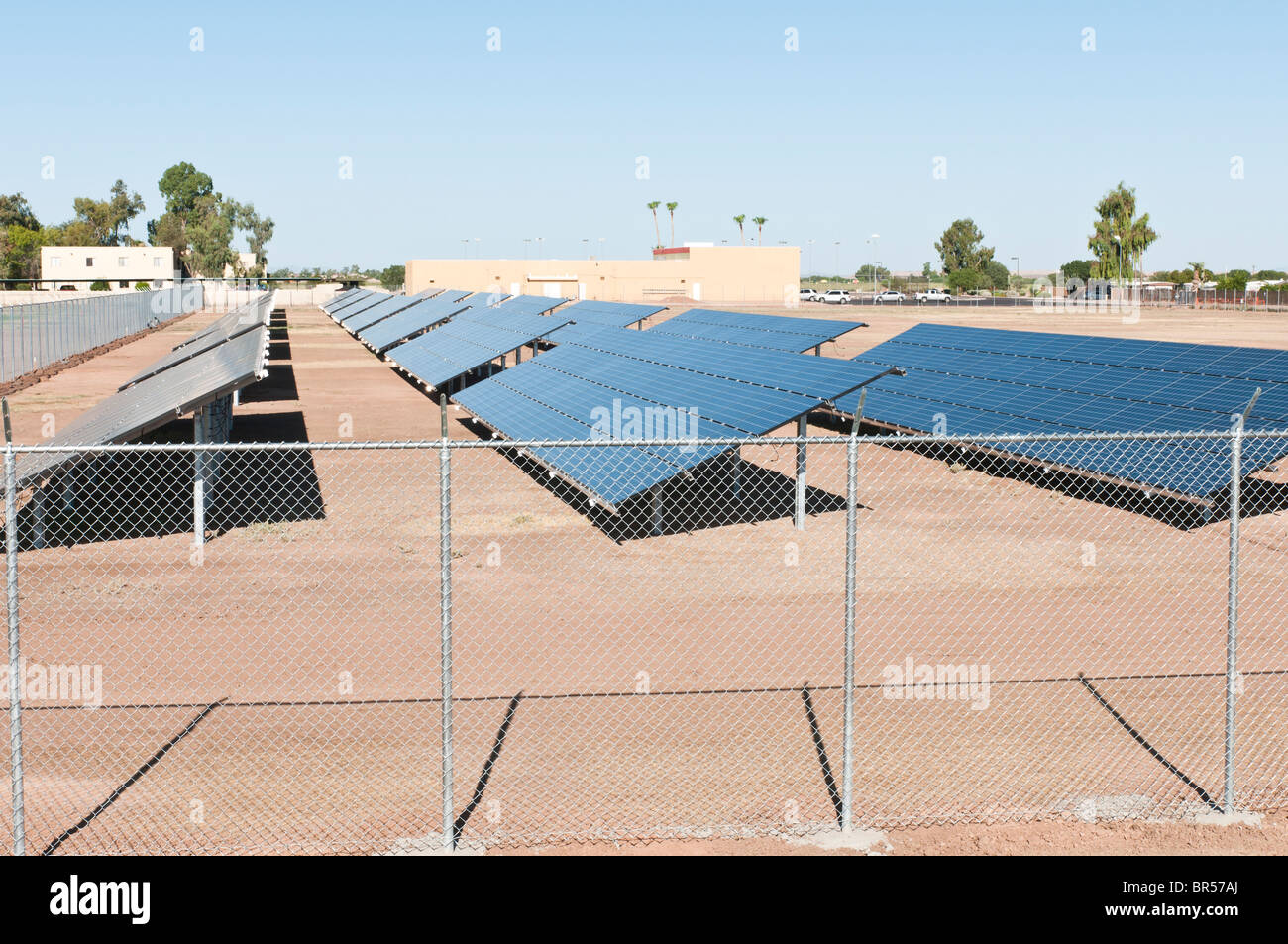 A solar farm is being constructed to supply electricity to an ...