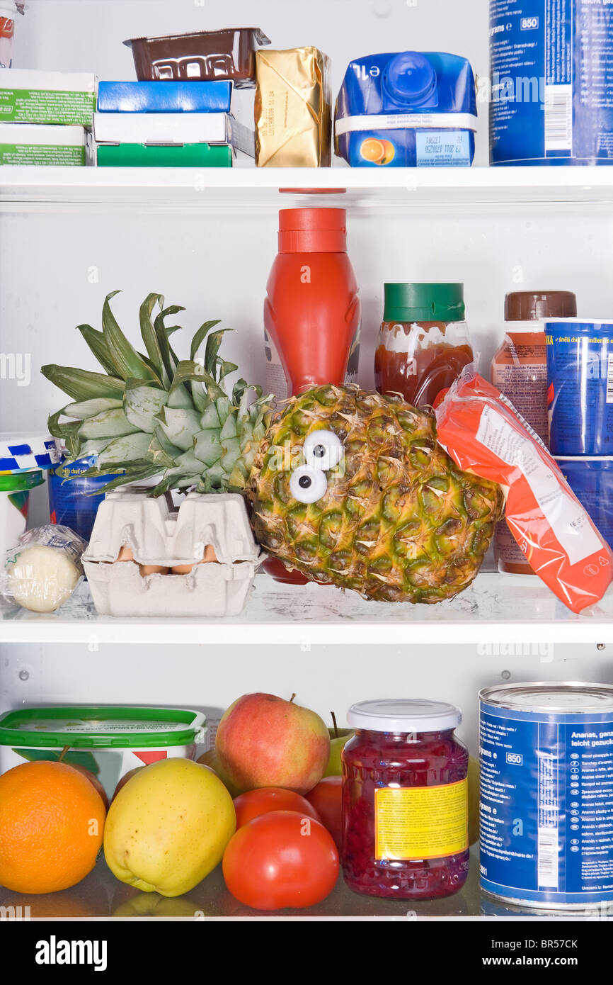 pineapple in fridge Stock Photo - Alamy