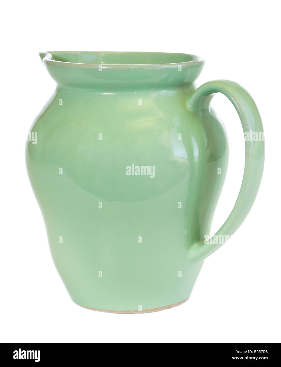 Green jug isolated on white background Stock Photo - Alamy