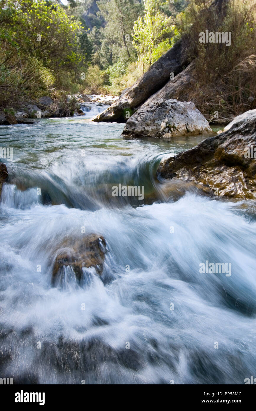 Fast Flowing Rio Borosa river, Cazorla National Park, Spain Stock Photo ...