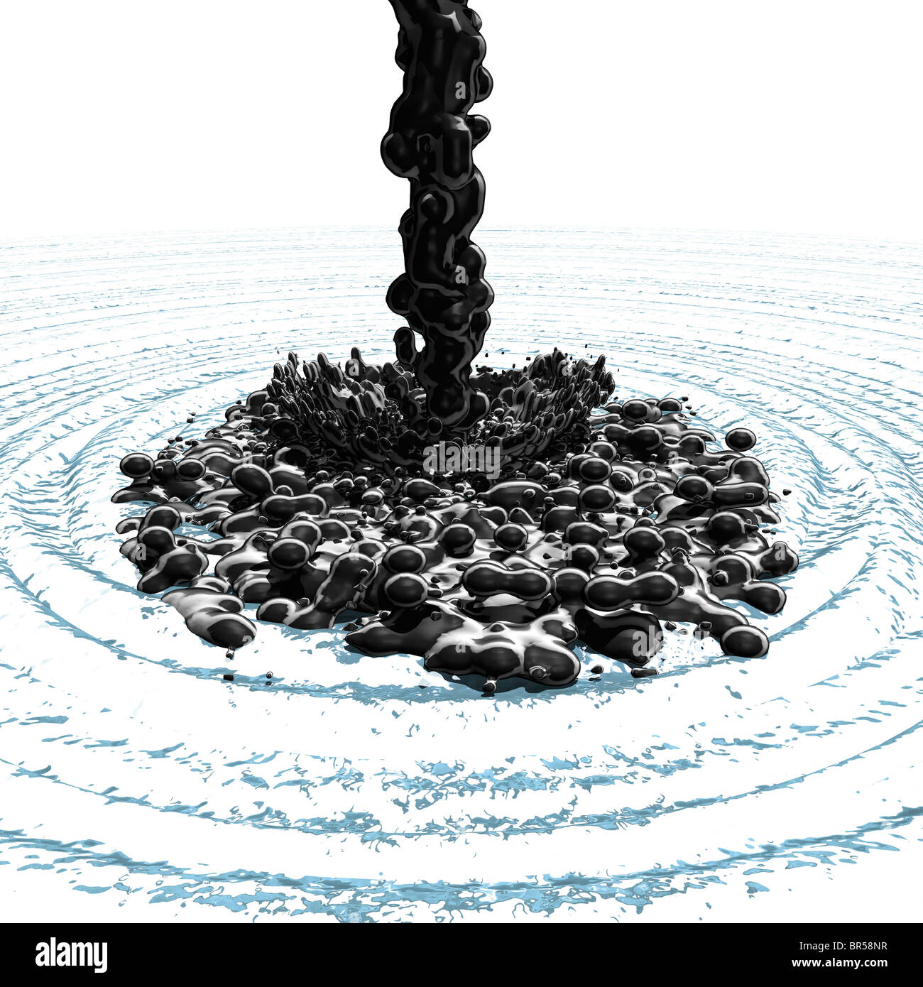 water and the splash oil Stock Photo - Alamy