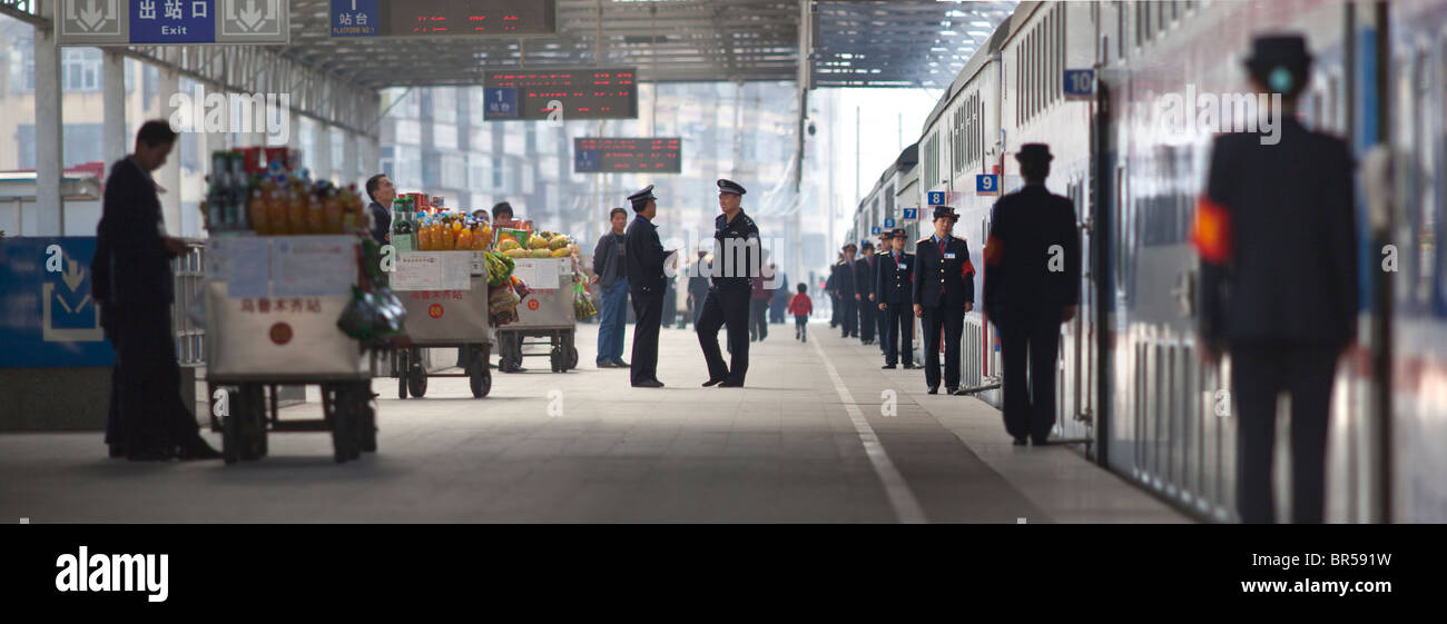 Train Platform in Urumqi Xinjiang China Stock Photo - Alamy