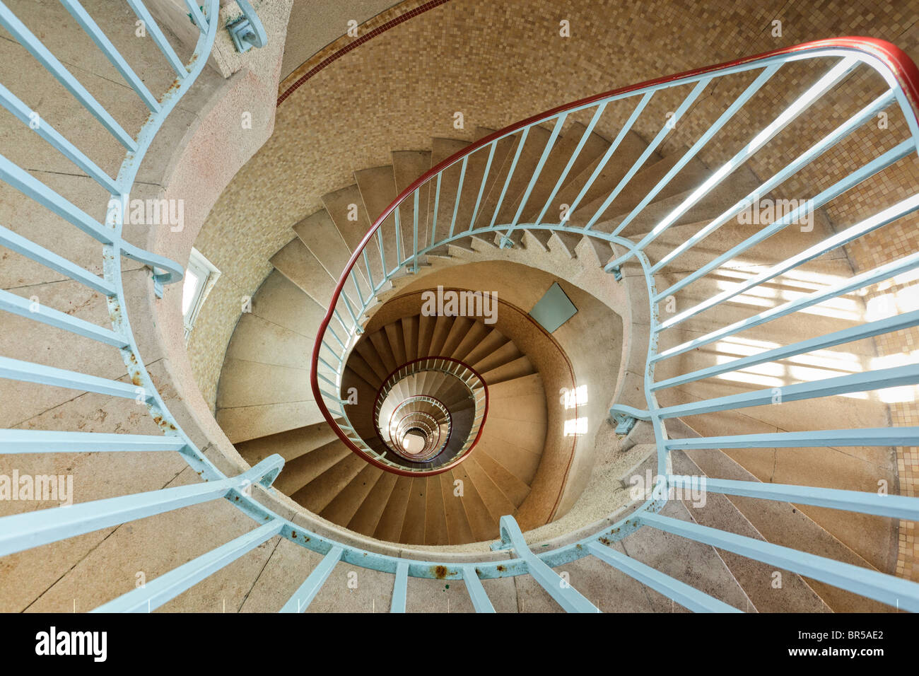 Blue spiral staircase hi-res stock photography and images - Alamy