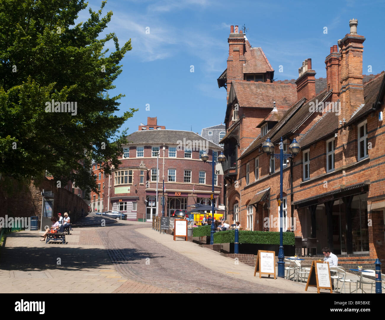 A view up Castle Road in Nottingham City Centre, Nottinghamshire ...