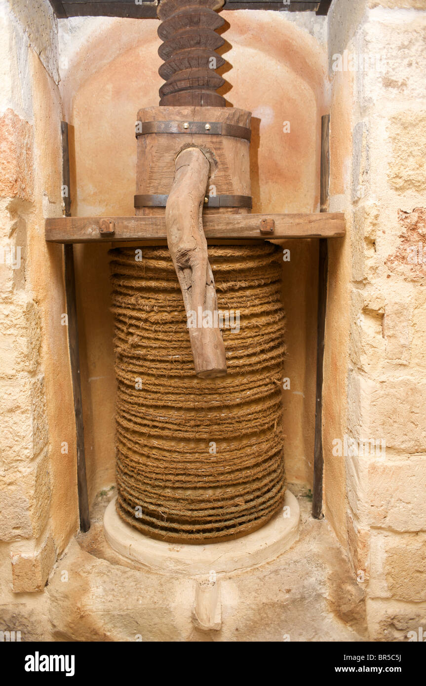 Traditional olive press hi-res stock photography and images - Alamy