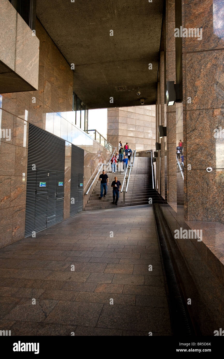 People walking down steps in London Stock Photo - Alamy