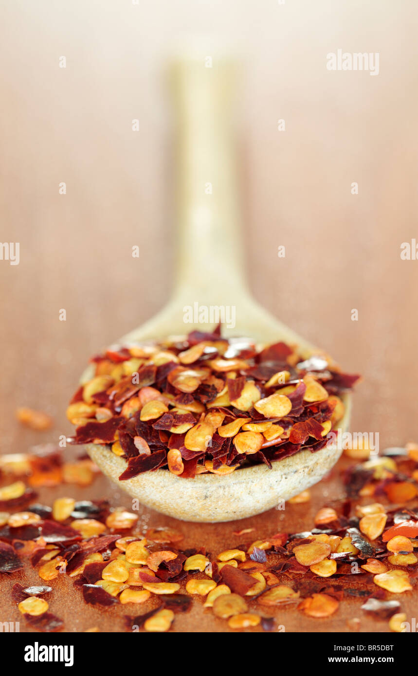 Spoon chilli flakes hi-res stock photography and images - Alamy