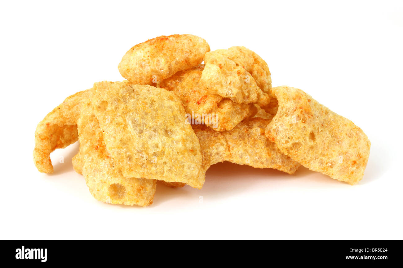 Barbecue seasoned pork rinds Stock Photo - Alamy