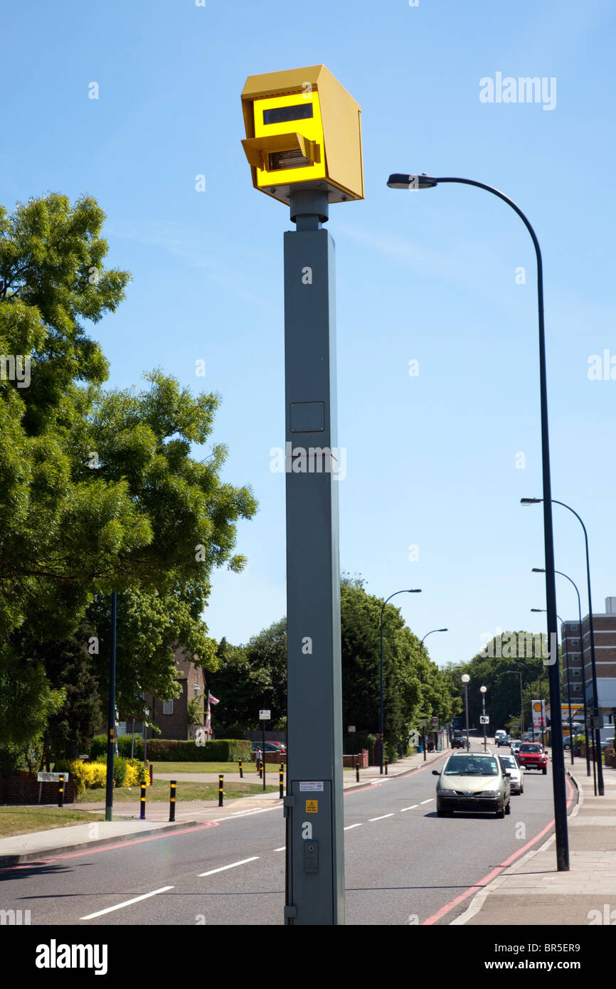 Speed camera by roadside Stock Photo - Alamy
