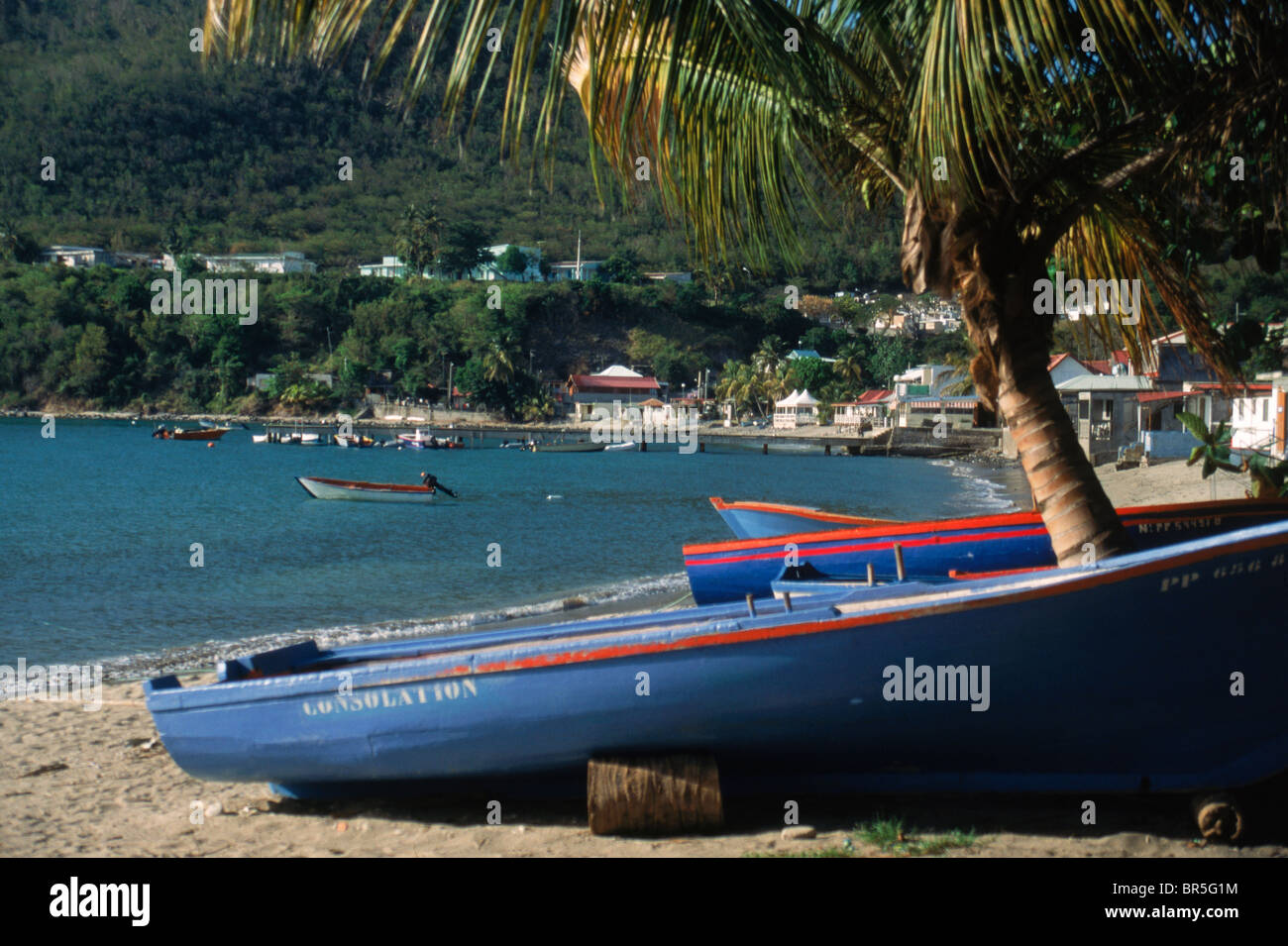 St. Thomas US Virgin Islands fishing boats fishing boats beach Magens ...