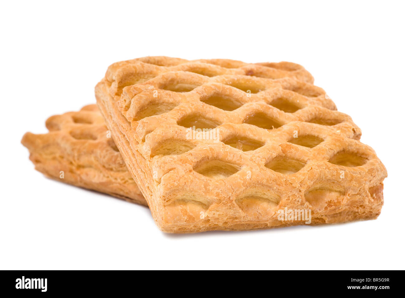 split cookies isolated on white background Stock Photo - Alamy