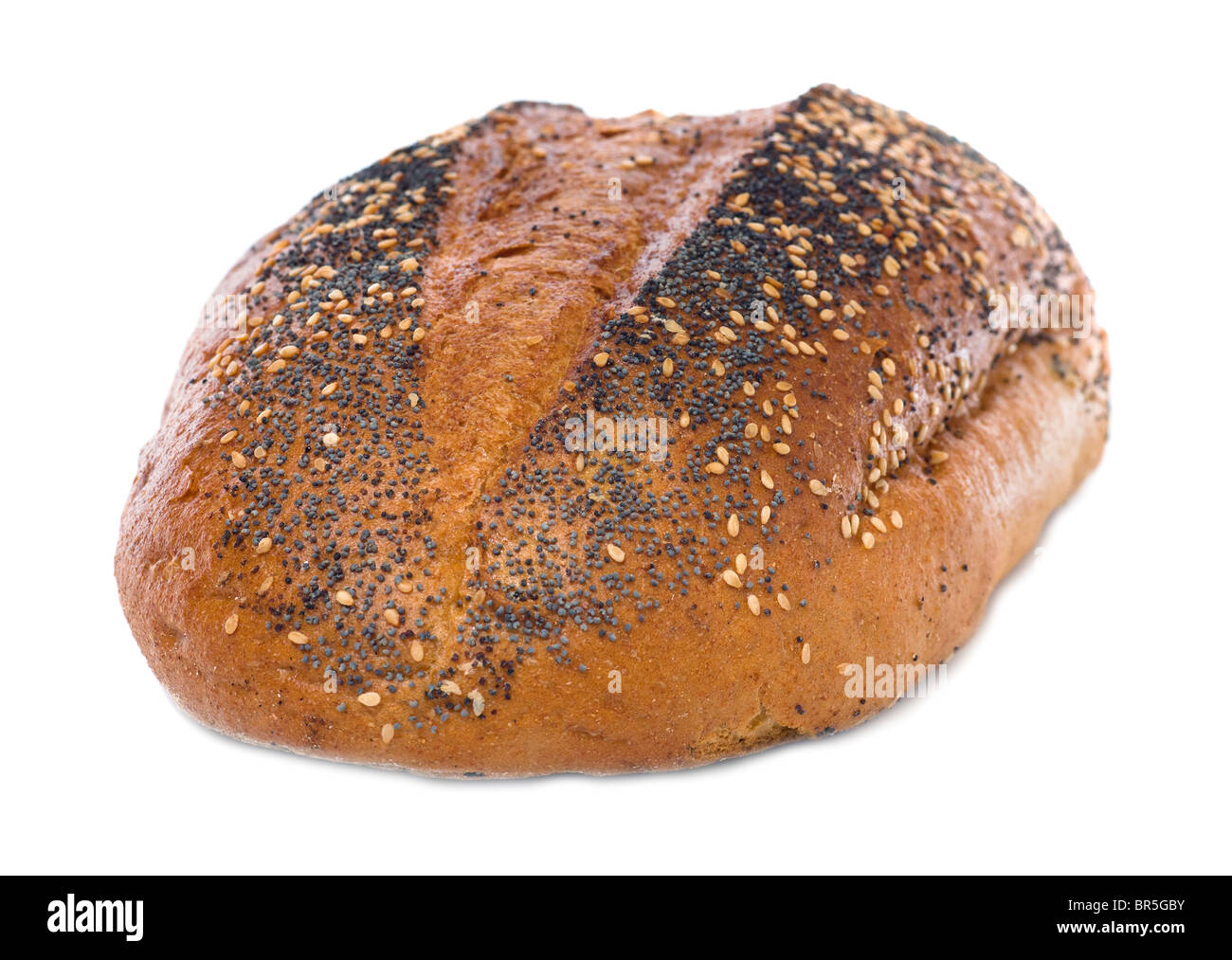 loaf of whole wheat bread isolated on white background Stock Photo - Alamy