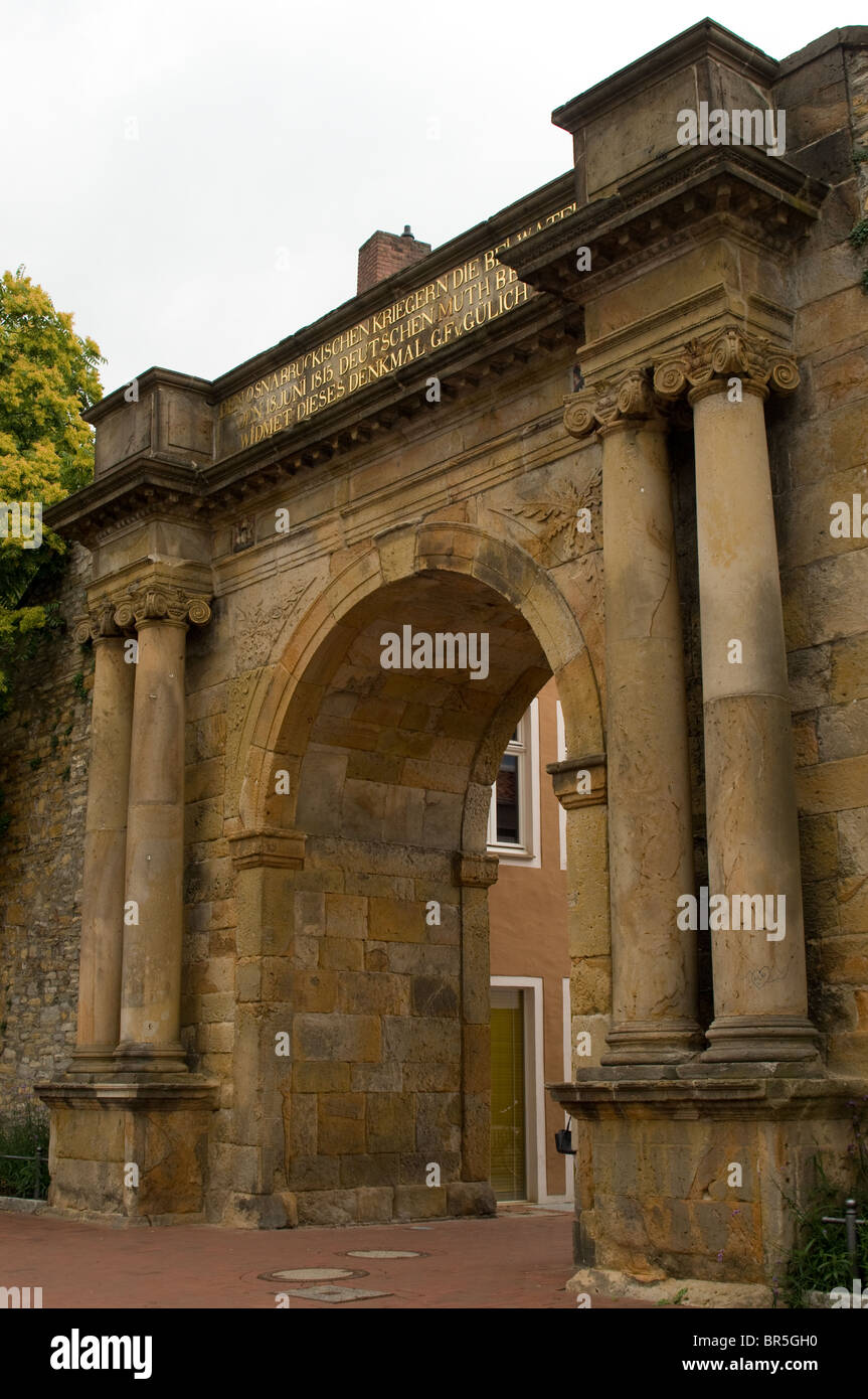 The Heger Tor (gate) is a monument to the soldiers from Osnabrück that ...