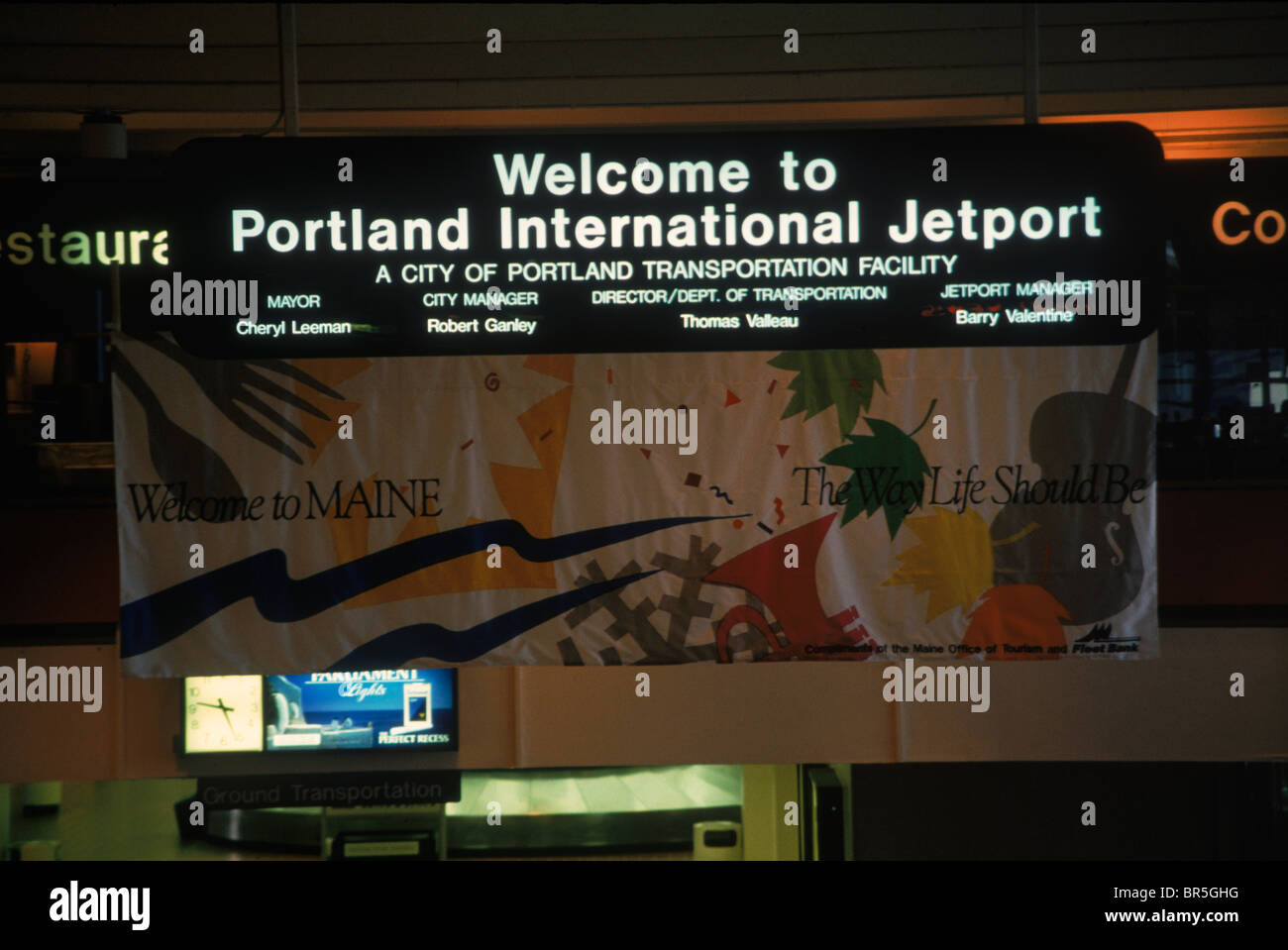 portland international jetport Stock Photo - Alamy