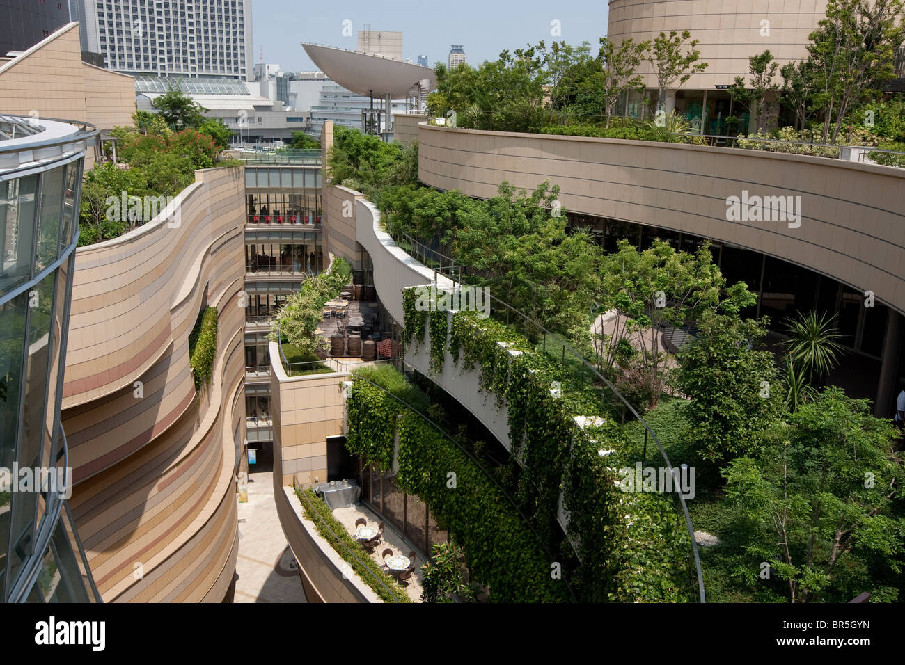 Namba Parks shopping complex, in Namba district of Osaka, Japan Stock ...