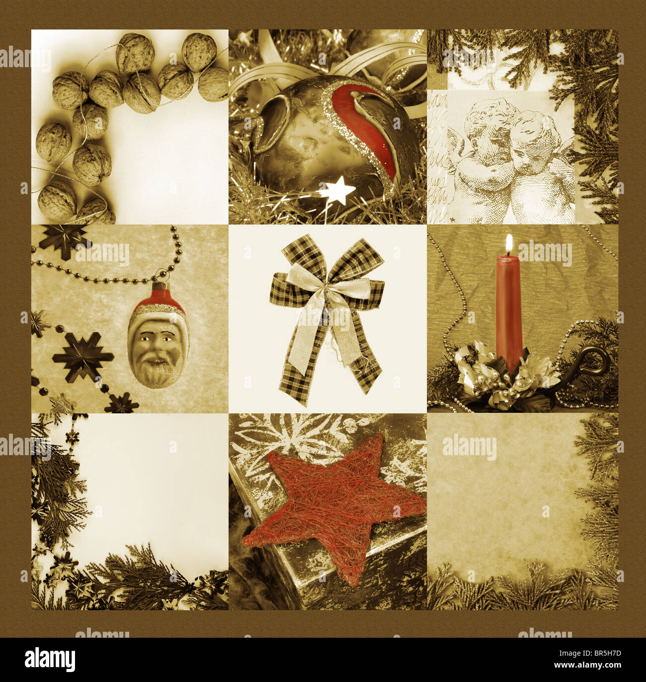 Mosaic with christmas motives Stock Photo - Alamy