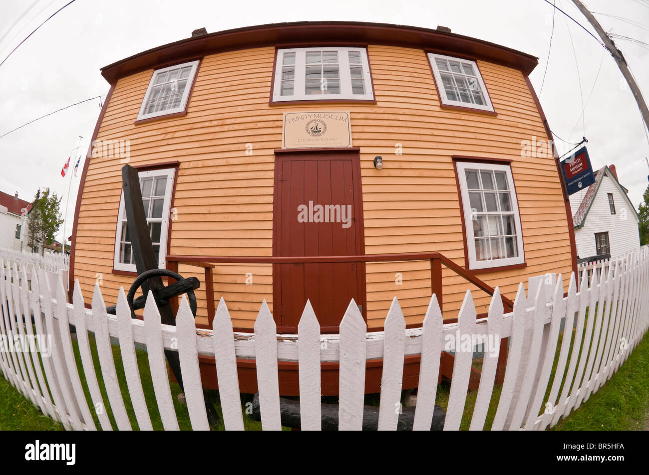 Fish-eye image of the Trinity museum Trinity, Newfoundland, Canada ...