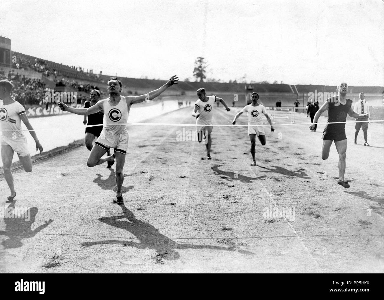 Historic photograph, winner of a race, around 1930 Stock Photo - Alamy