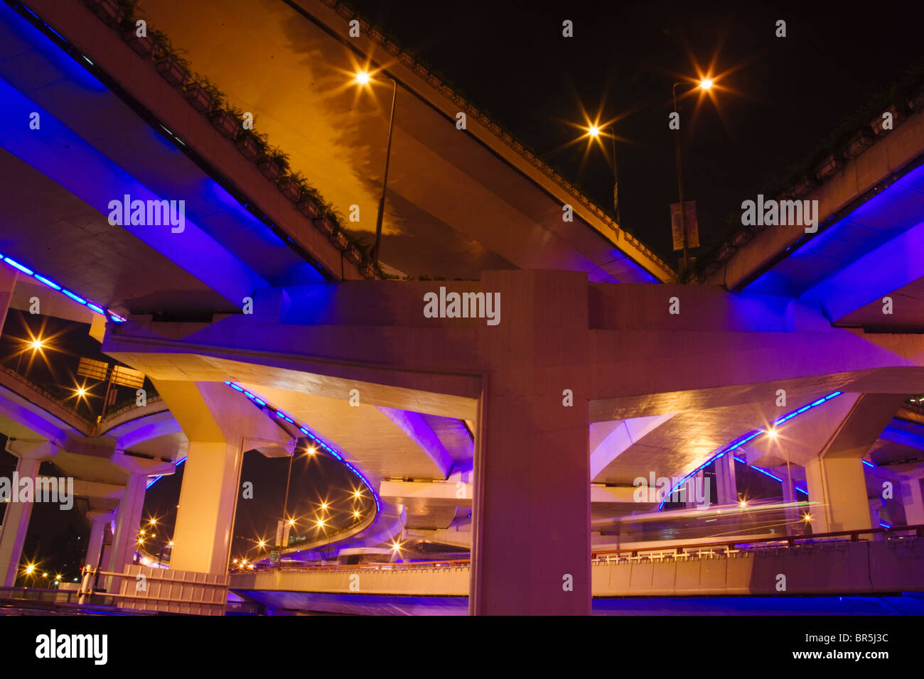 Night view of high path, Shanghai, China Stock Photo - Alamy