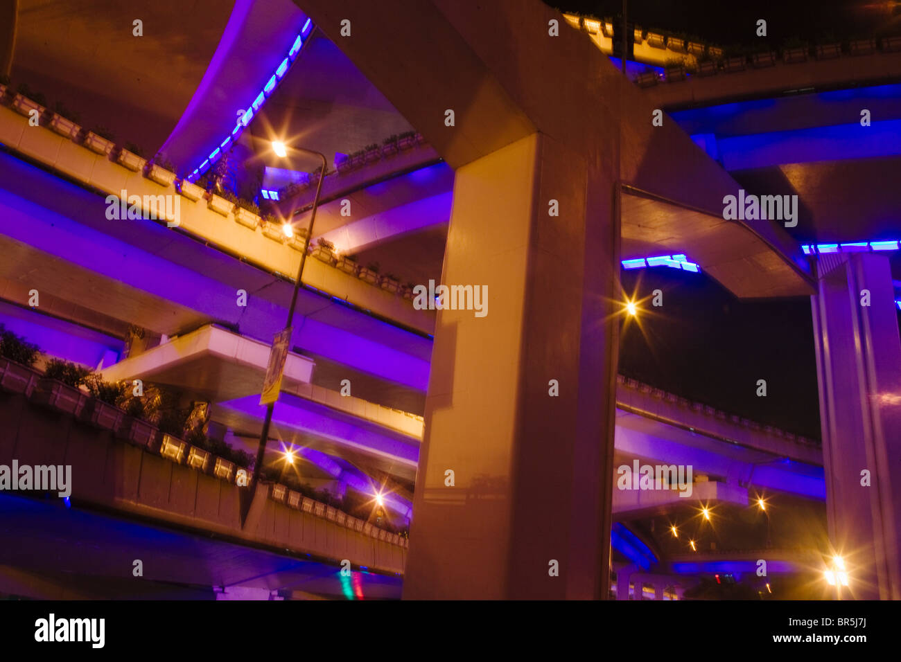 Night view of high path, Shanghai, China Stock Photo - Alamy