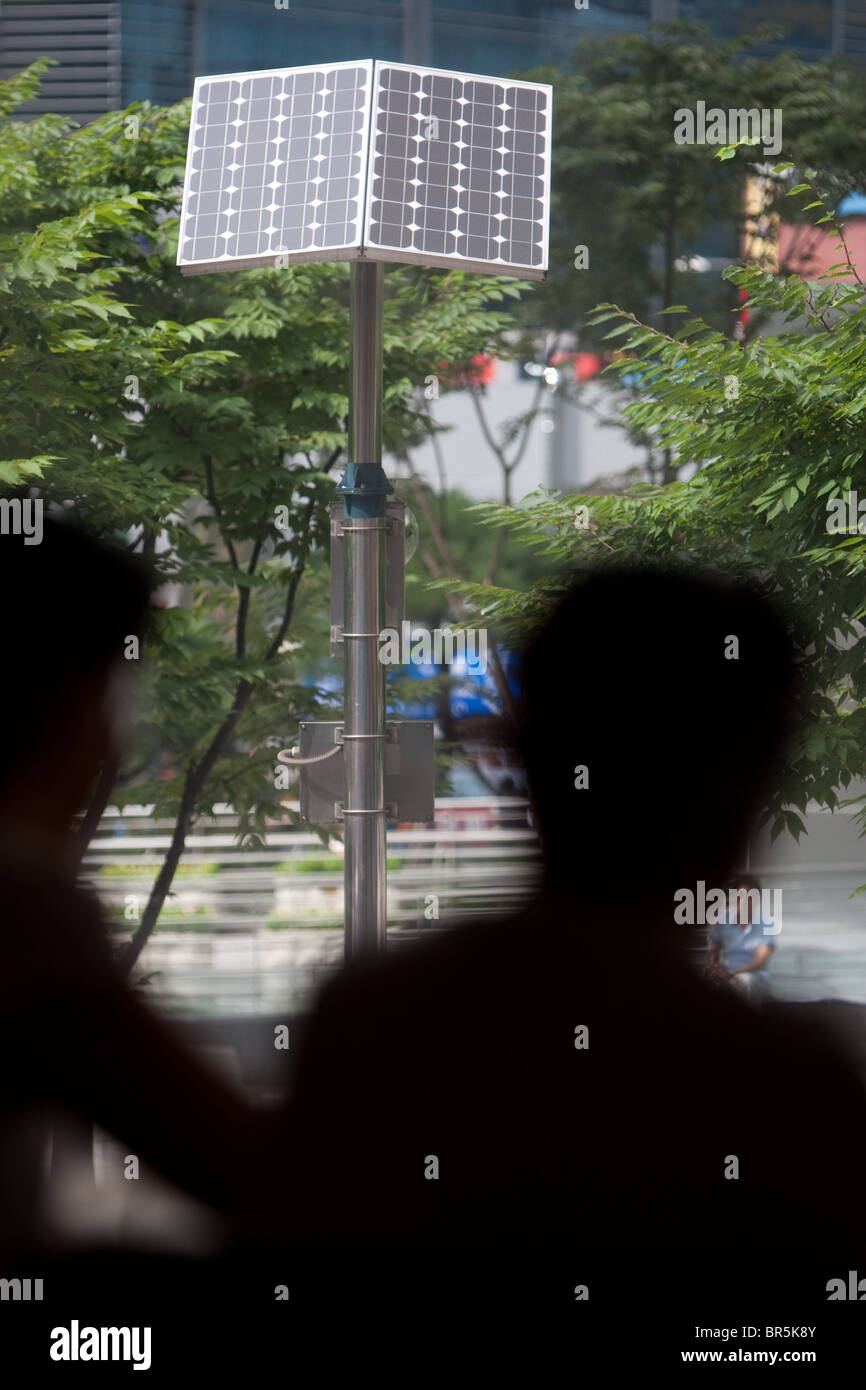 Solar Panel street lighting in Seoul, South Korea, Friday 27th August ...