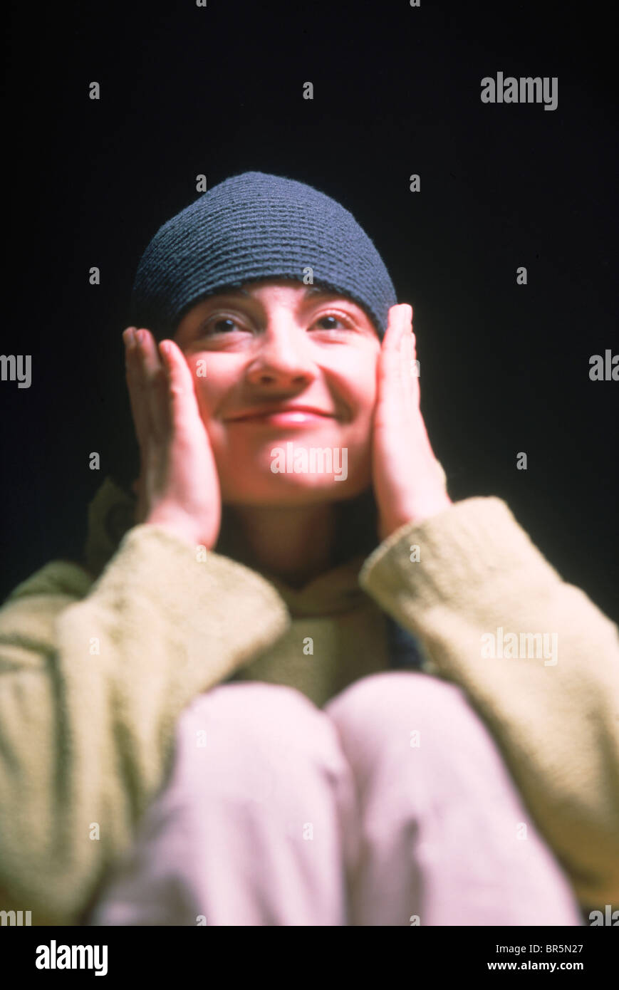 Female snowboarder studio portrait Stock Photo - Alamy