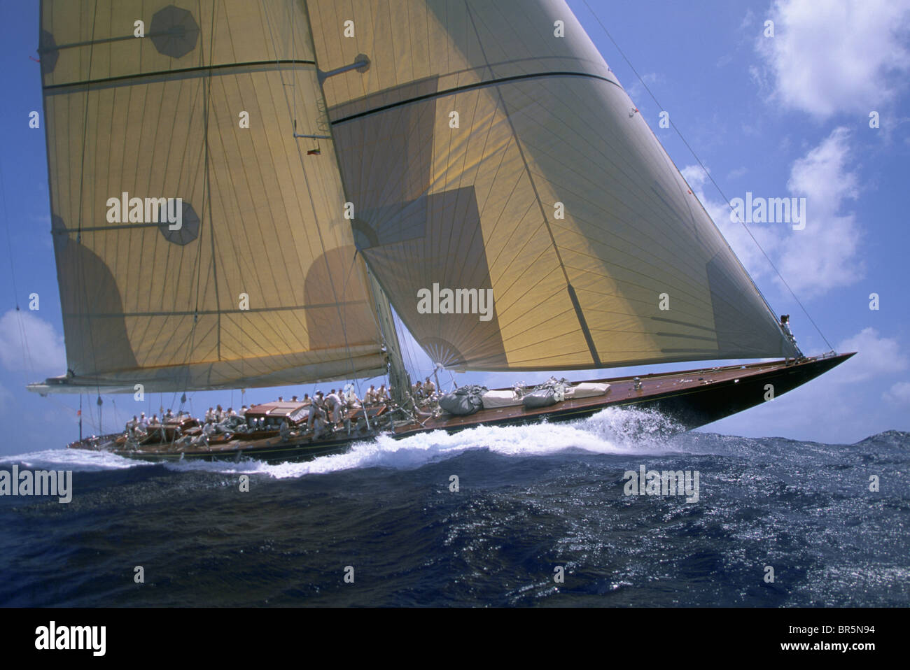 Classic Yacht racing Antigua Stock Photo - Alamy
