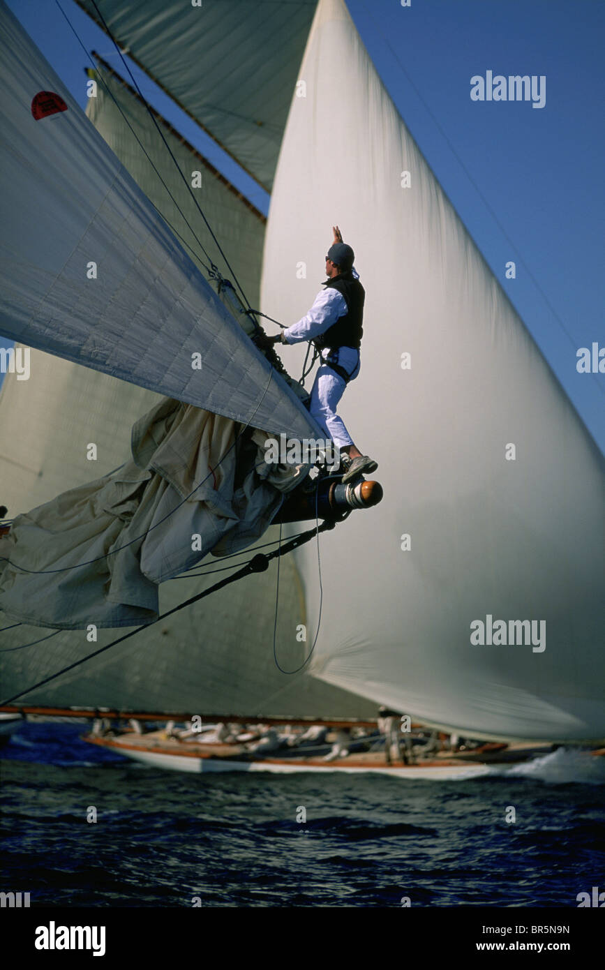 Classic Racing Yachts Stock Photo - Alamy