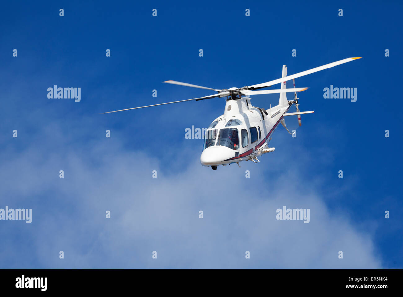 An RAF luxury VIP transport Agusta A109 helicopter taking off from ...