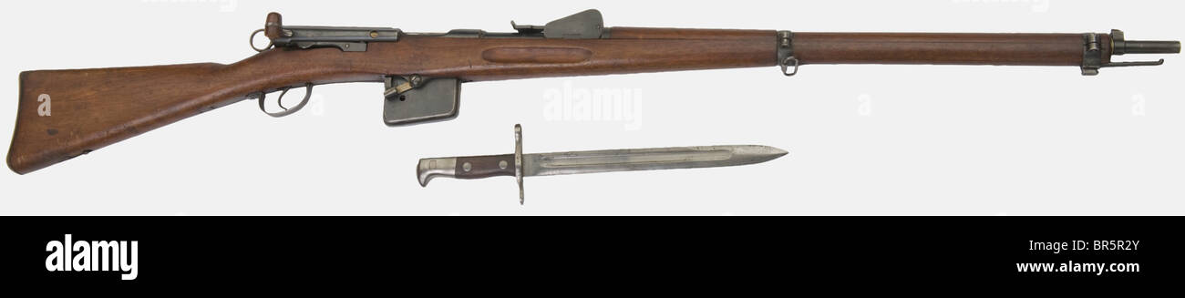 A Swiss Schmidt Rubin pattern 1889 gun, calibre 7, 5 x 55 Swiss, number ...