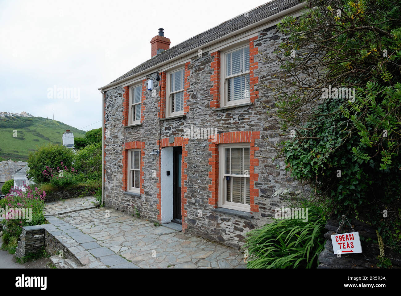 doc martins surgery port isaac cornwall england uk Stock Photo - Alamy