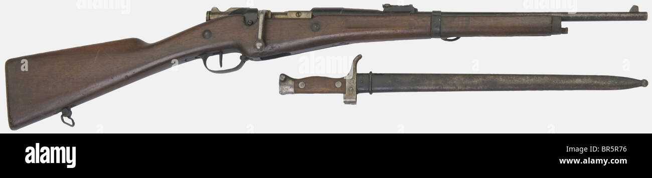 A French 1892 pattern carbine, calibre 8 x 50R Lebel, serial number ...