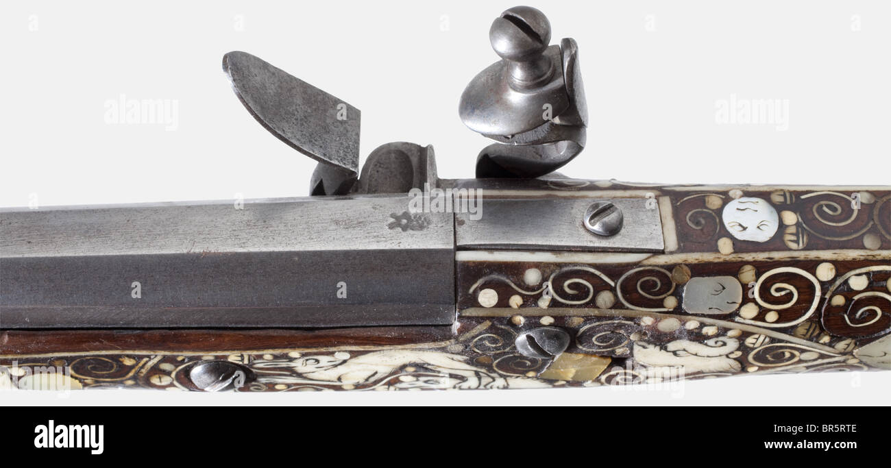 A rare Bohemian combination flintlock axe-pistol, 1st half of the 18th ...
