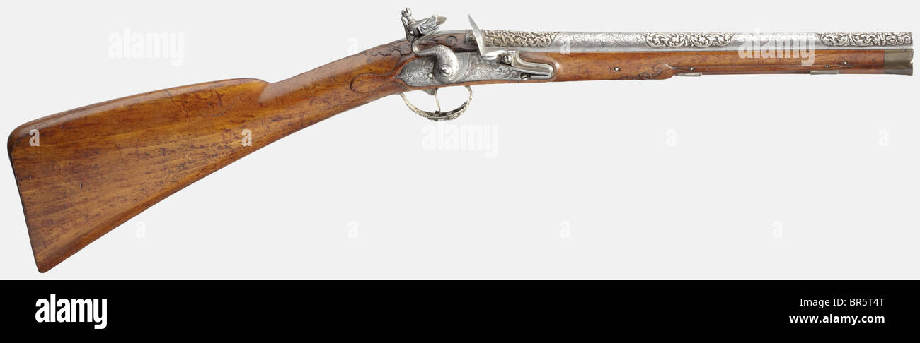 A rare short flintlock rifle, Colonial Spanish/Portuguese, middle of ...