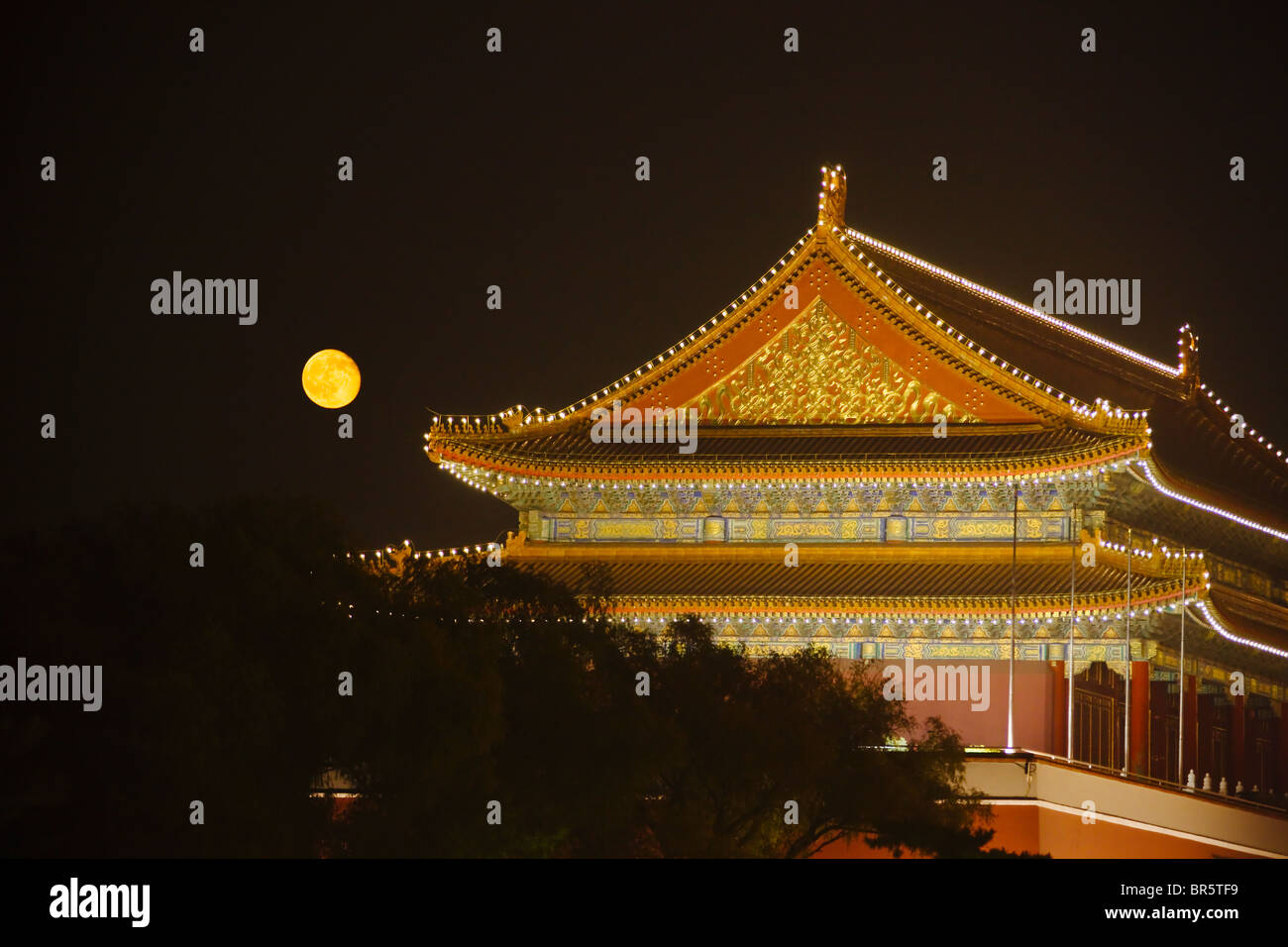 Night view of Tian An Men Tower, Beijing, China Stock Photo - Alamy