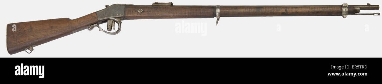 A Belgian Comblain rifle, calibre 11 mm, serial number 32485, made in ...