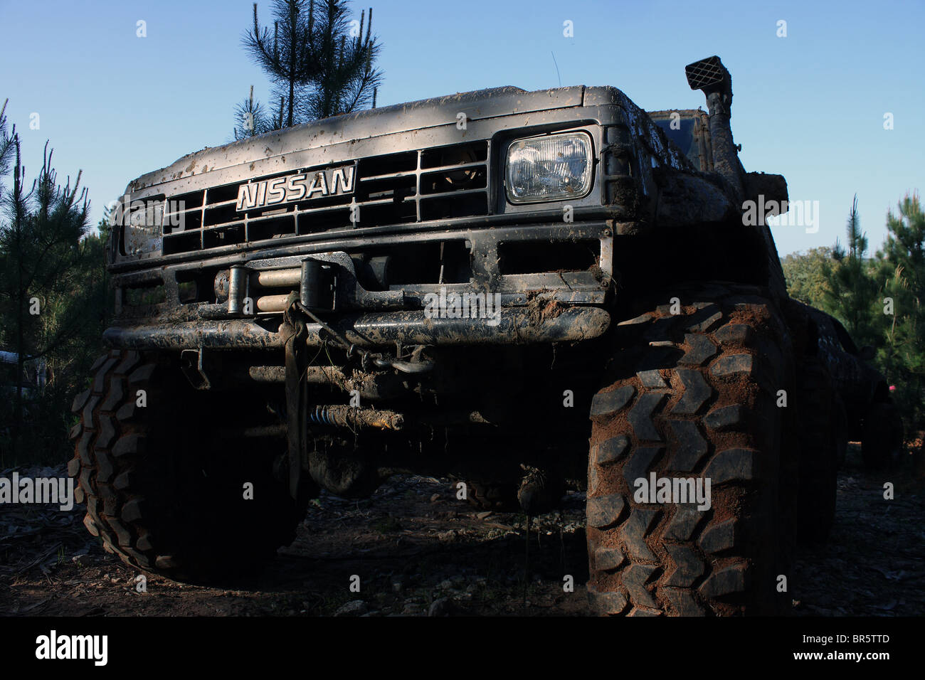 A Nissan 4x4 at an off-roading rally in Portugal Stock Photo - Alamy
