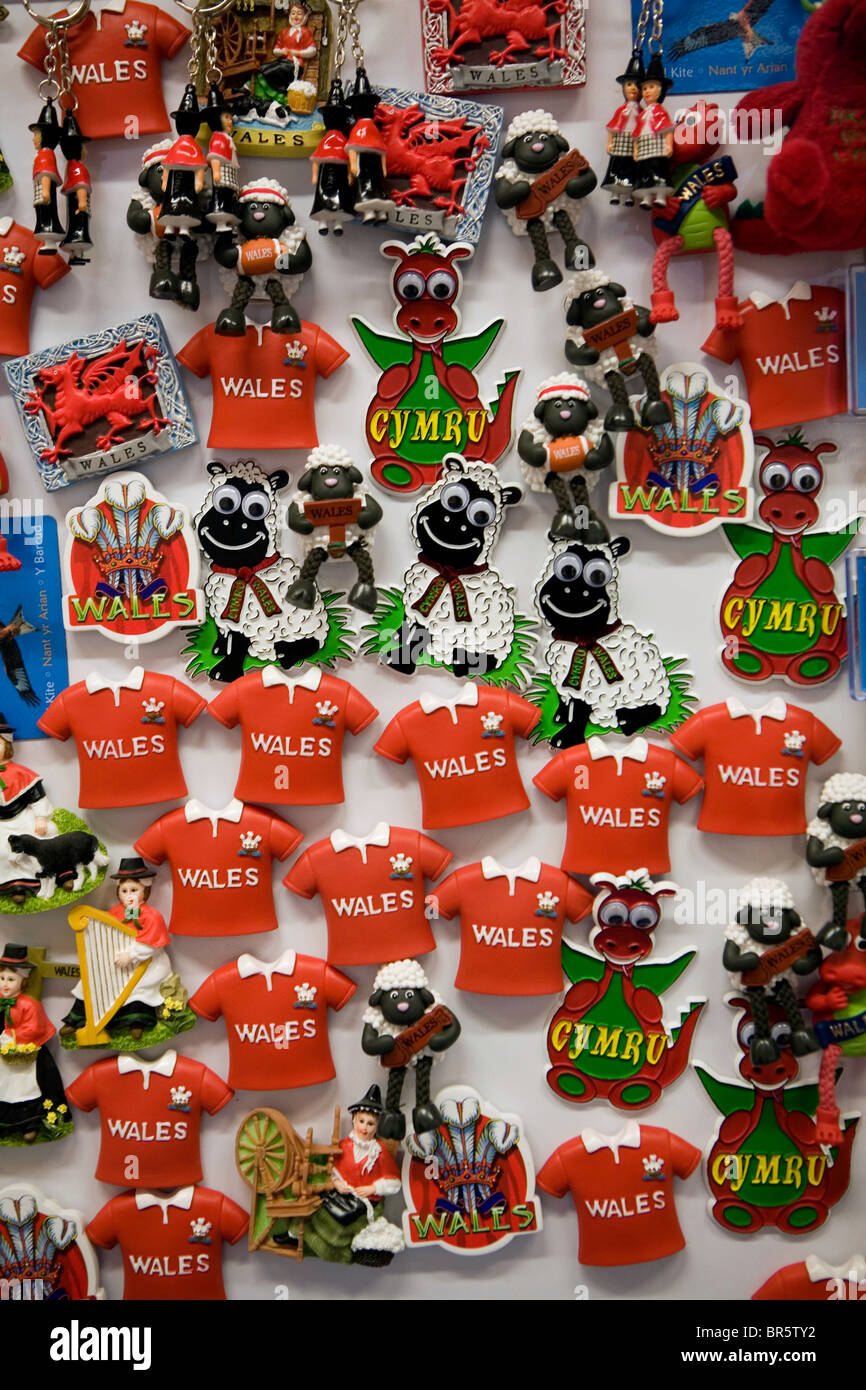 A collection of Welsh Fridge magnets Stock Photo - Alamy