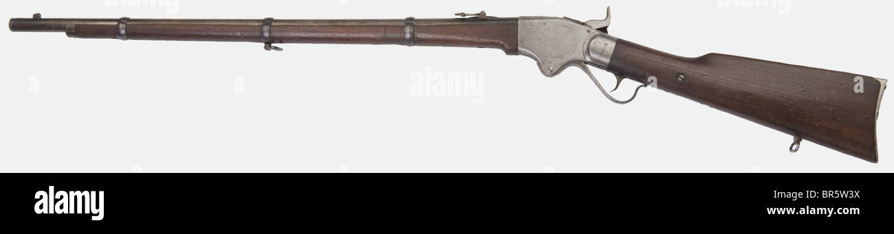 An infantry Spencer rifle M 1860, from the civil war, calibre 56/56 ...