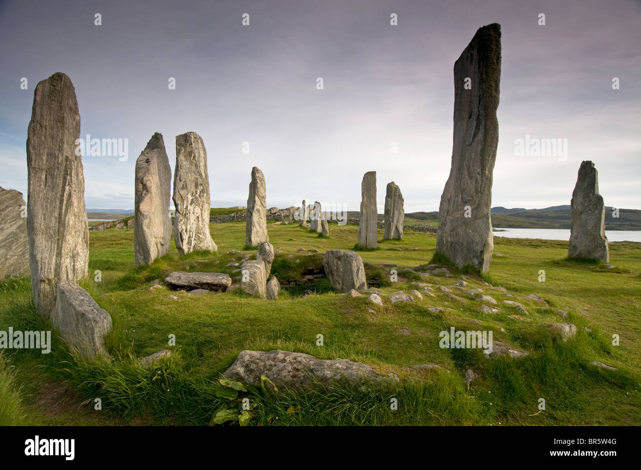 The Outer Hebrides famous Standing Stones at Callanish, Lewis. Western ...