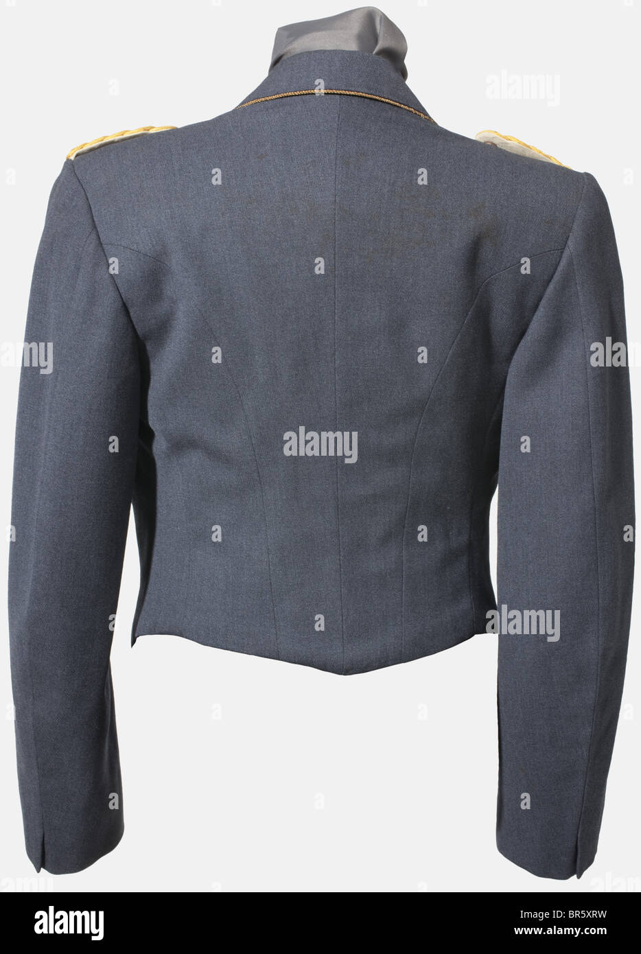 A Luftwaffe evening dress mess jacket, Fine Luftwaffe blue gabardine ...