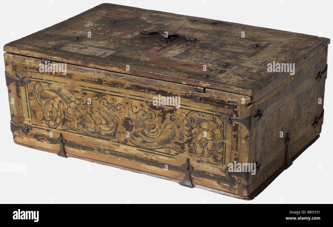 A Swabian wedding casket, circa 1550 Rectangular casket made from ...