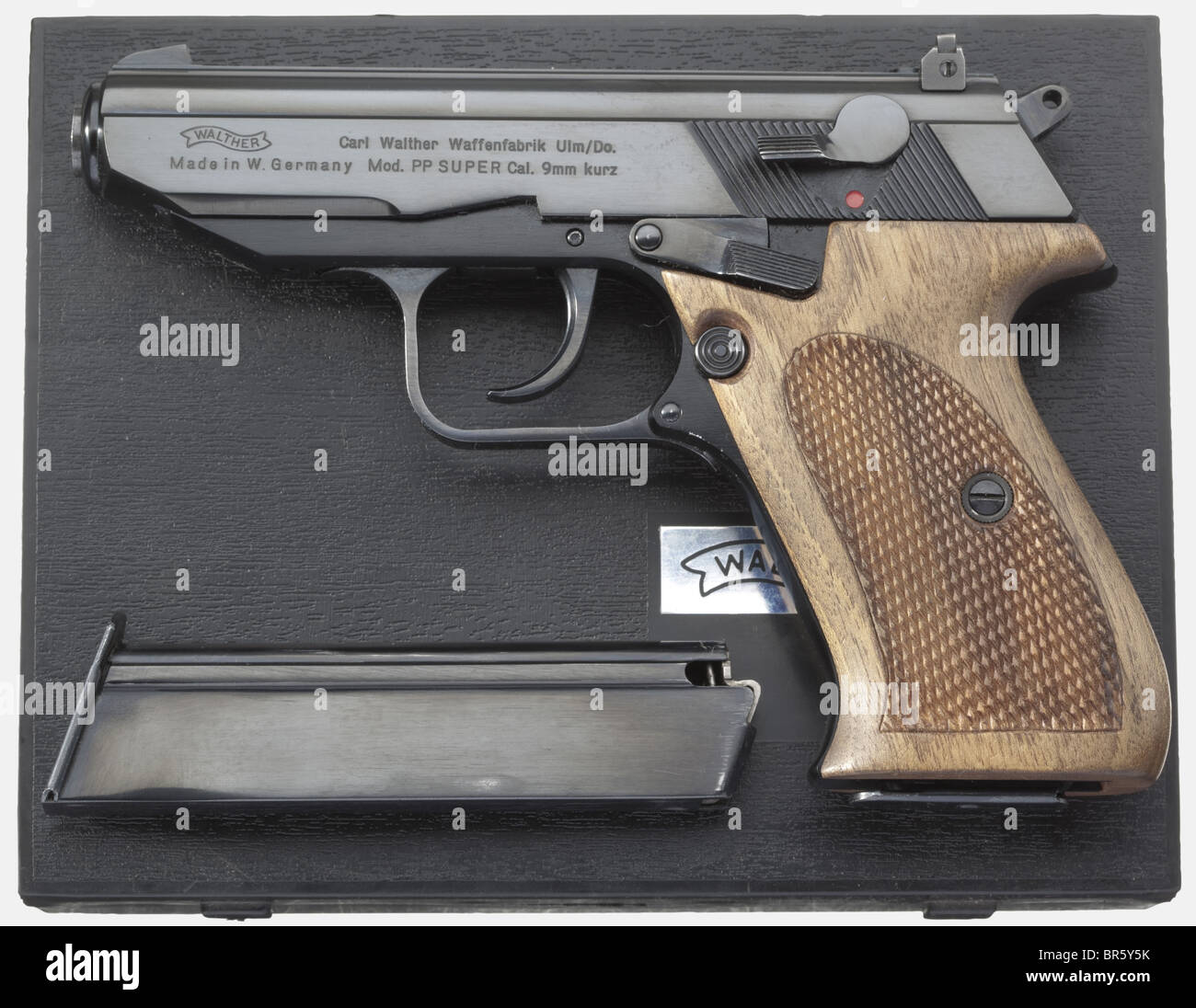 A Walther PP Super in cal. 9 mm short, test model with aluminium grip ...