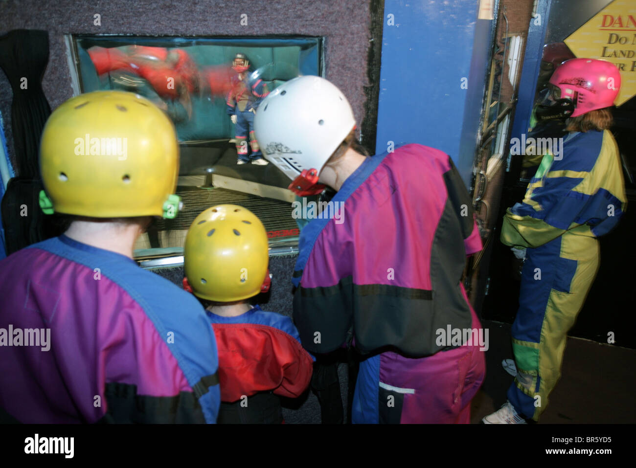 A group of participants to an indoor skydiving flight session in Las ...